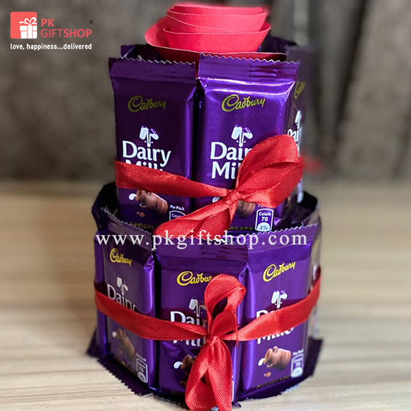 Send DAIRY MILK TOWER BEAUTIFULLY DECORATED to Pakistan | Online Gifts ...