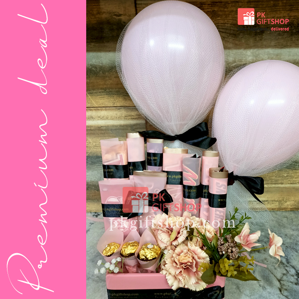 Send BEAUTIFUL PINK GIFT HAMPER to Pakistan | Online Gifts delivery in ...