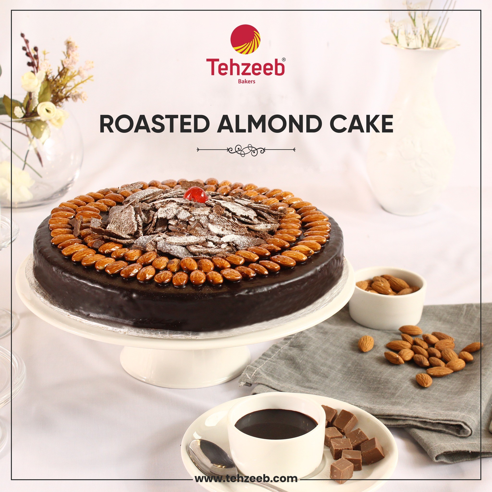 Send ROASTED ALMOND CAKE BY TEHZEEB BAKERS to Pakistan | Online Gifts ...
