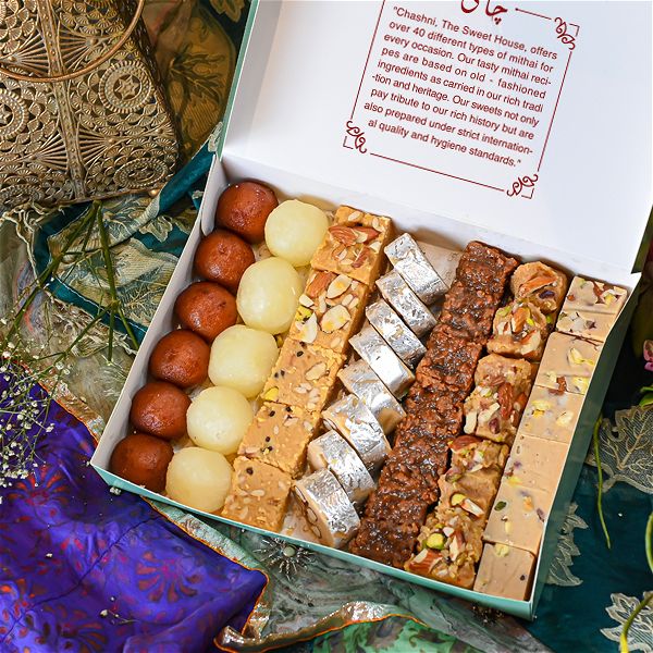 Send ASSORTED SWEETS BOX 3 - 1 KG - CHASHNI to Pakistan | Online Gifts ...