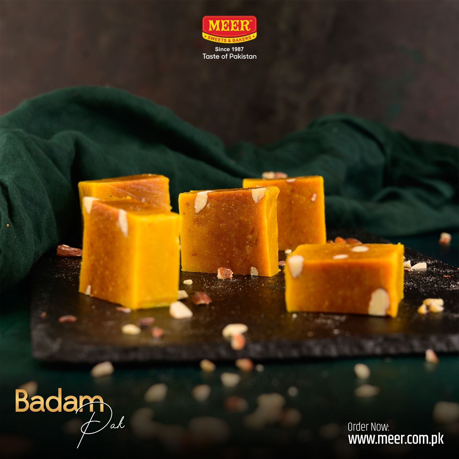 Send 1 KG BADAAM PAK FROM MEER SWEETS & BAKERS to Pakistan | Online ...