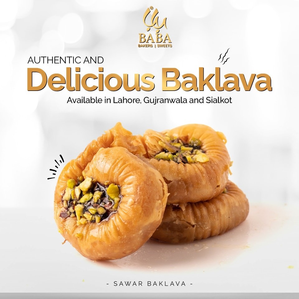 Send 1 KG SAWAR BAKLAVA - BABA BAKERS & SWEETS to Pakistan | Online ...