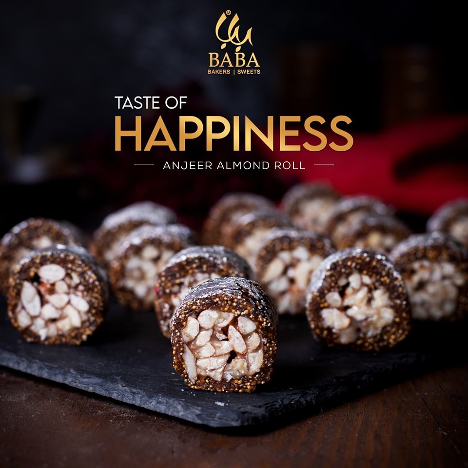 Send 1 KG ANJEER ALMOND ROLL - BABA BAKERS & SWEETS to Pakistan ...